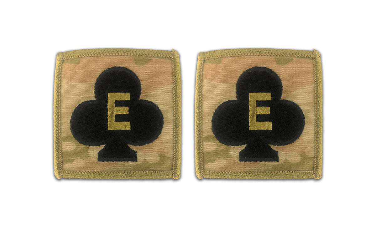 Club With Letter "E" OCP Helmet Patch (pair) | Insignia Depot