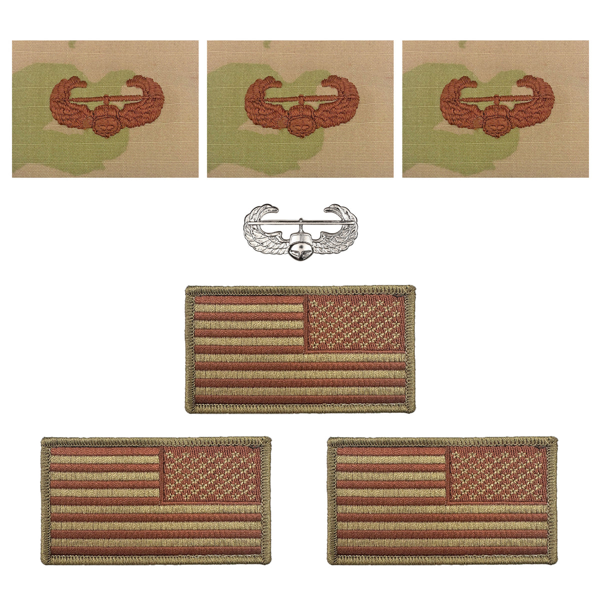 US Air Force Air Assault with OCP Spice Brown Reverse Flag Bundle ...