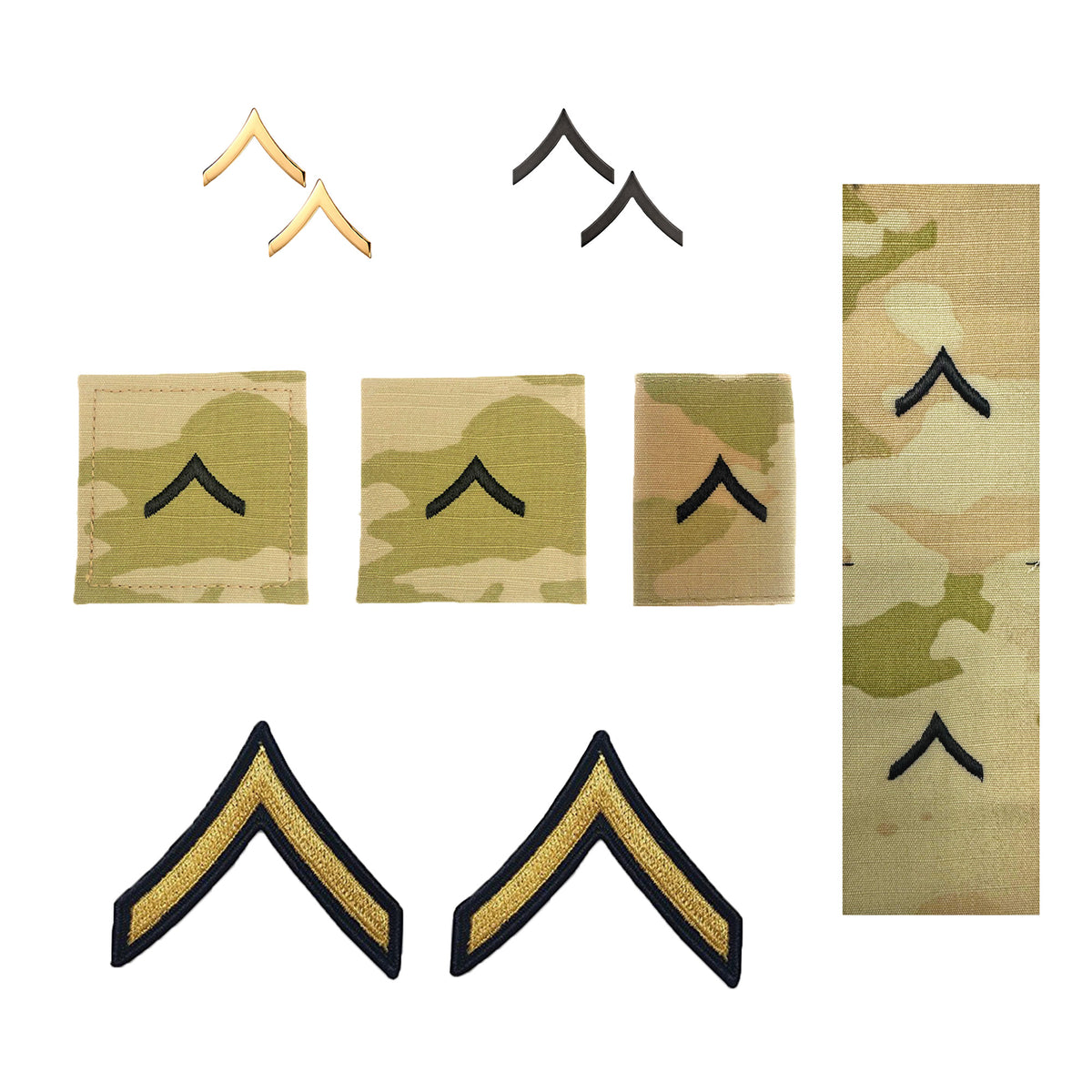 U.S. Army E2 Private Rank Male Bundle | Insignia Depot