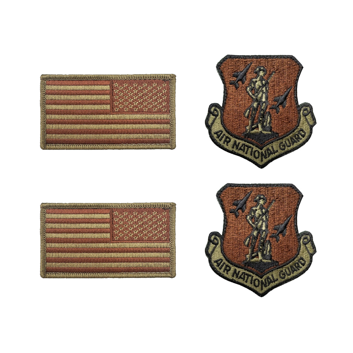 U.S. Air Force Air National Guard OCP Spice Brown Patch and Flag Bundle ...