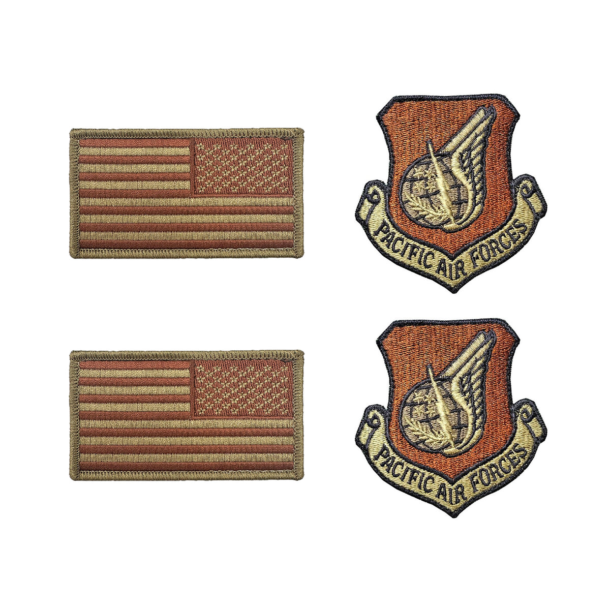 US Air Force Pacific Air Forces OCP Spice Brown Patch and Flag Bundle ...