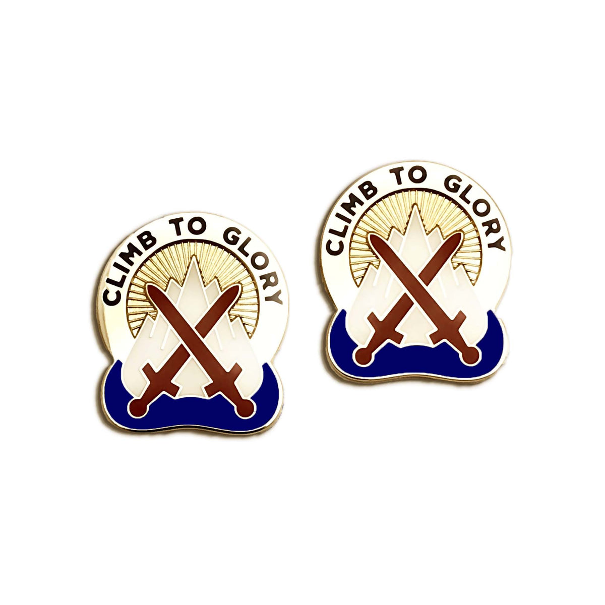 10th Mountain Division Unit Crest "Climb To Glory" (Pair) | Insignia Depot