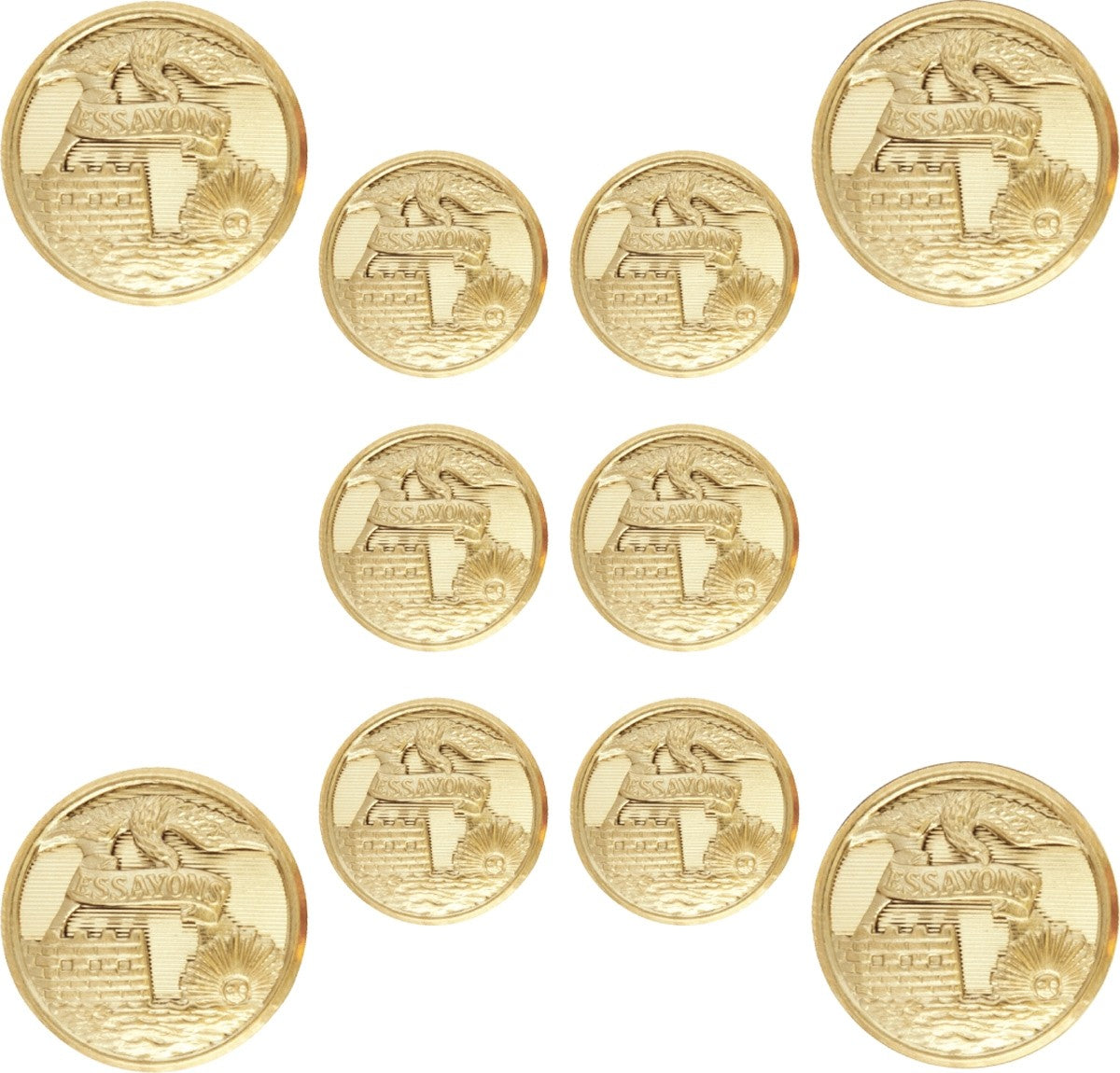 U.S. Army Male Engineers Button Set PERMA*SHINE | Insignia Depot