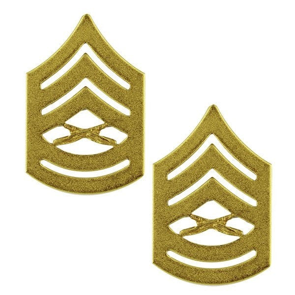 U.S.M.C. Gunnery Sergeant Satin Gold Rank | Insignia Depot