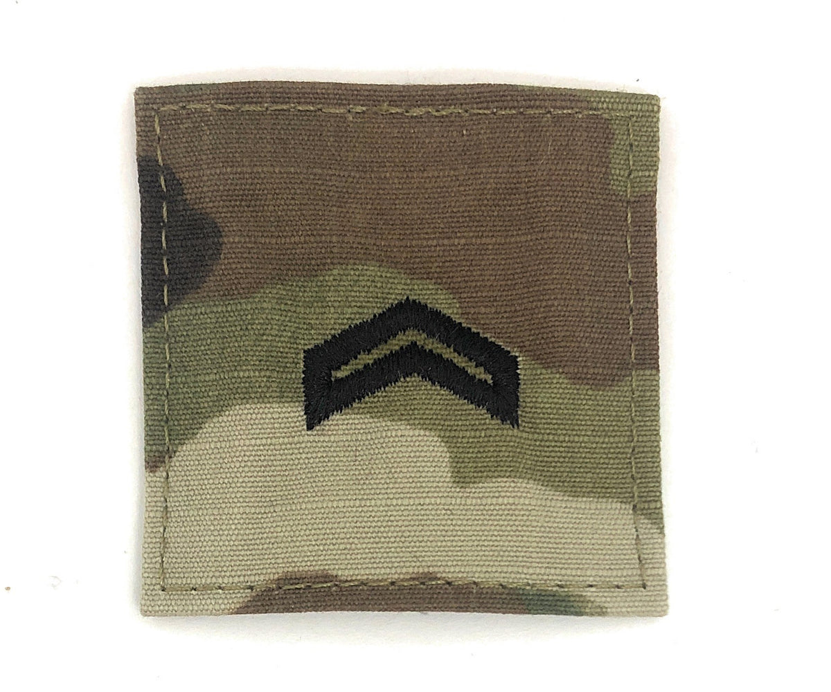 ROTC OCP 2X2 Rank Corporal fully Embroidered Closed ends with Hook ...