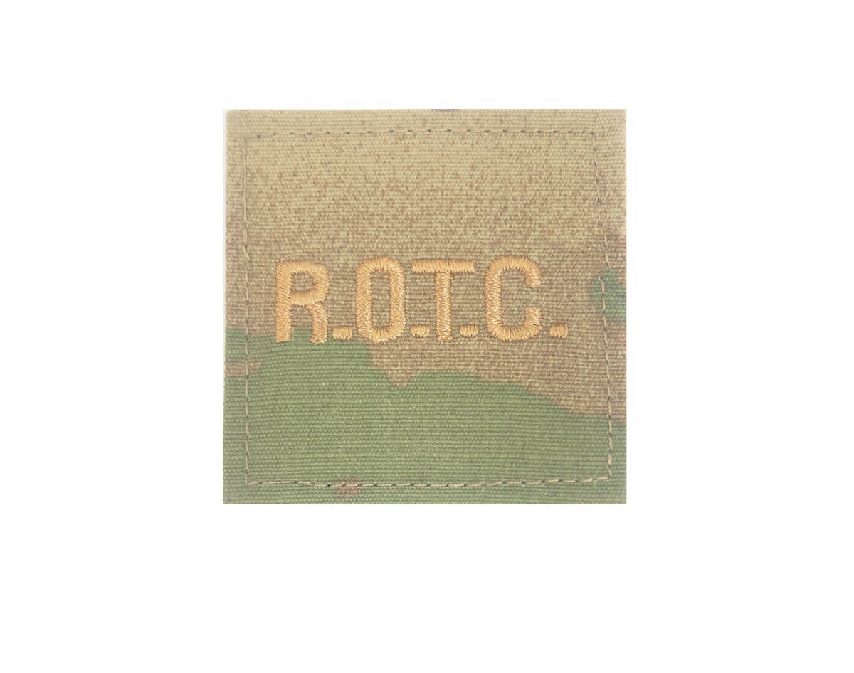 ROTC (R.O.T.C.) Gold Letters OCP Rank with Hook Fastener | Insignia Depot