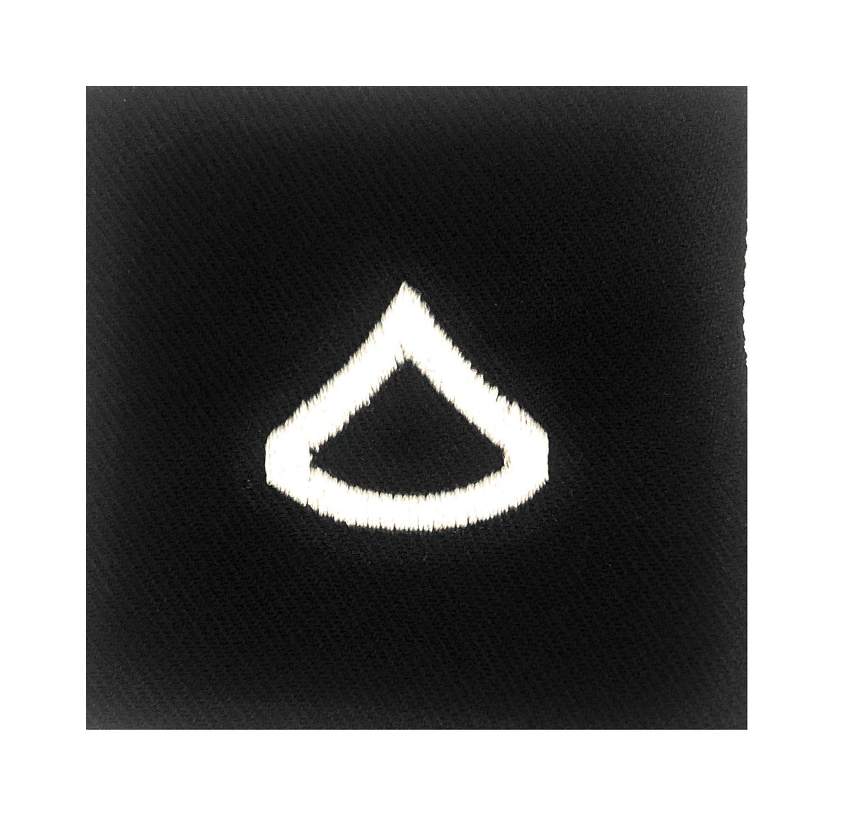 (E3) Private First Class 2x2 Black Sew-On (each). | Insignia Depot