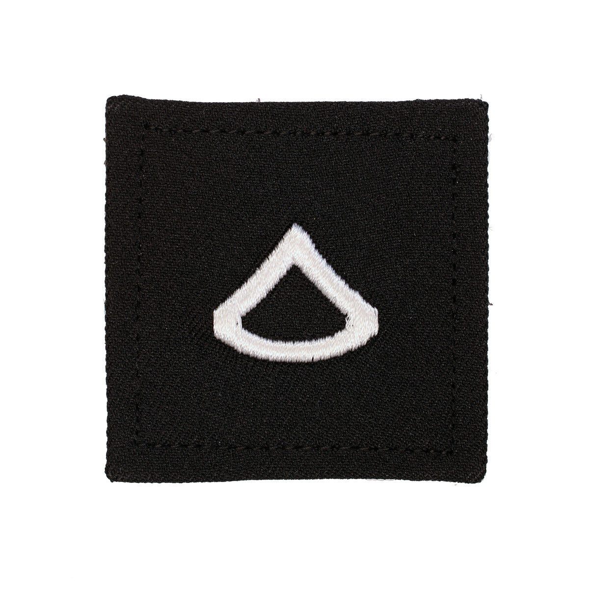 (E3) Private First Class 2x2 Black W/ Hook Fastener (each) | Insignia Depot