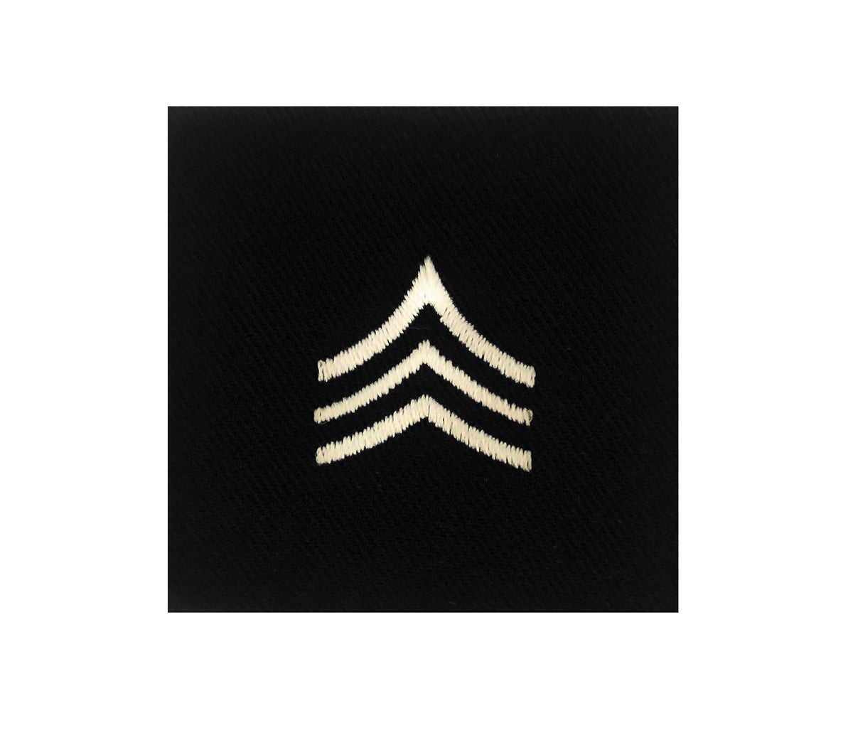 (E5) Sergeant 2x2 Black Sew-On (each) | Insignia Depot