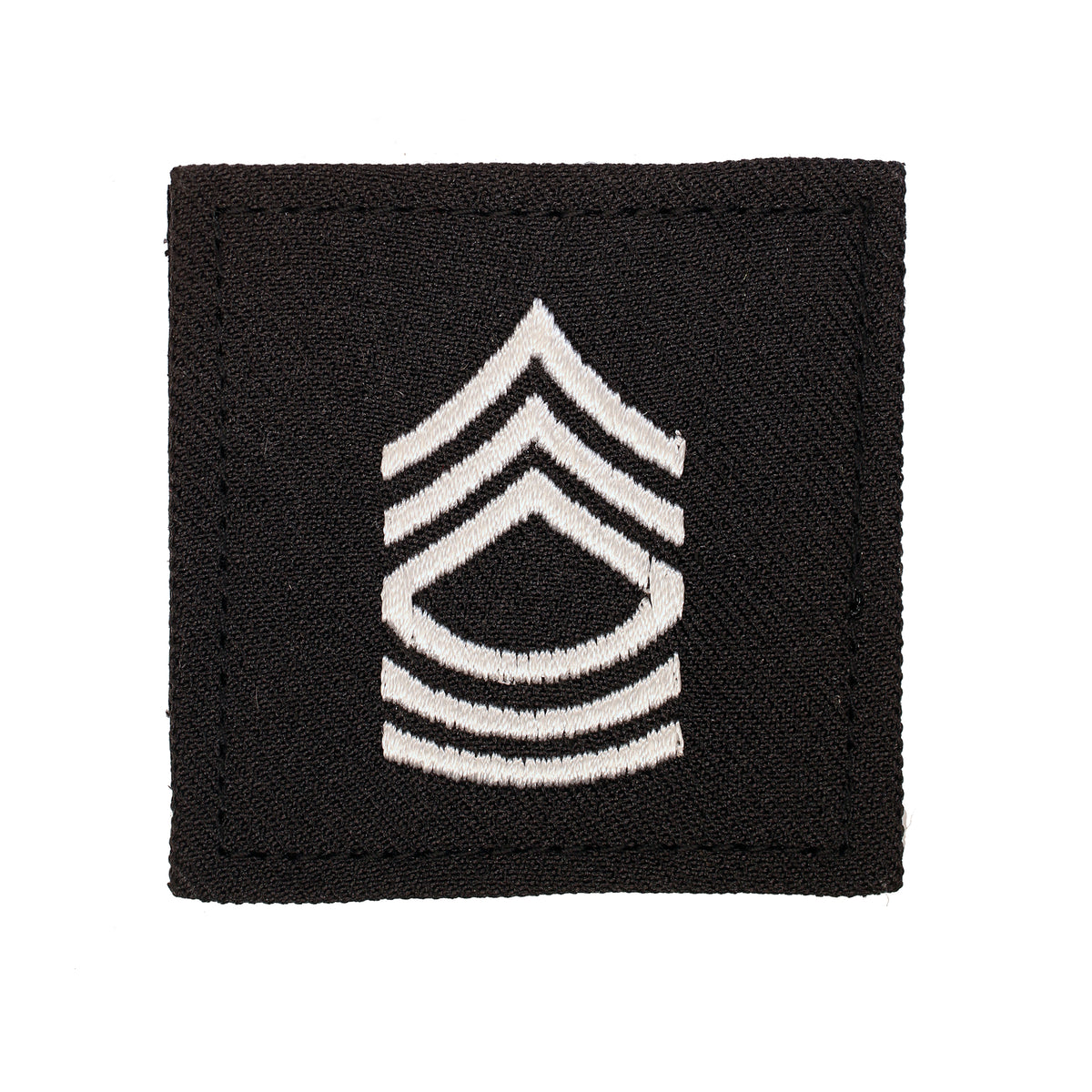 (E8) Master Sergeant 2x2 Black W/ Hook Fastener (each) | Insignia Depot
